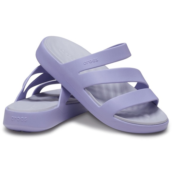 CROCS | Shoes | Crocs Mystic Purple Getaway Strappy Sandals | Poshmark
